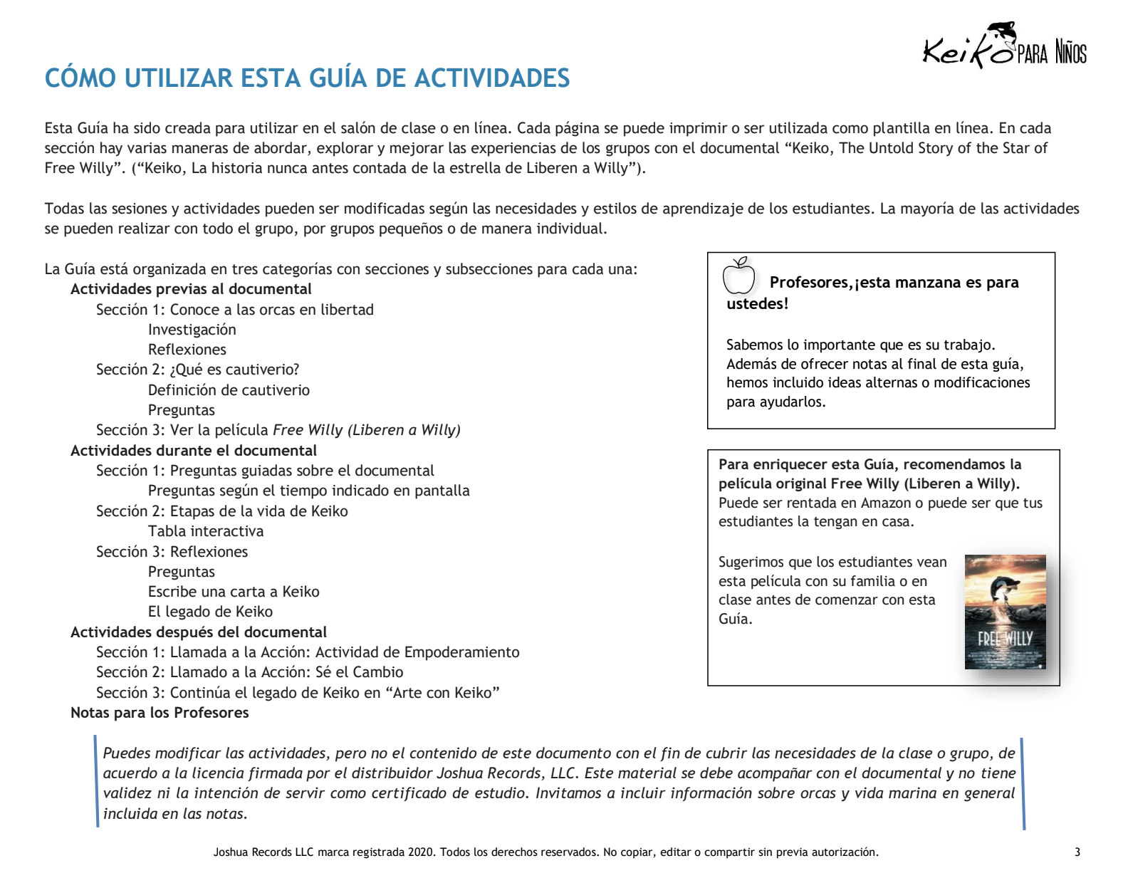 Guía del Manual de Actividades - Keiko The Untold Story of the Star of ...